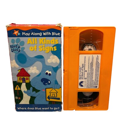 BLUE'S CLUES All Kinds Of Signs VHS 2000 Nickelodeon CHILDREN'S ORANGE ...