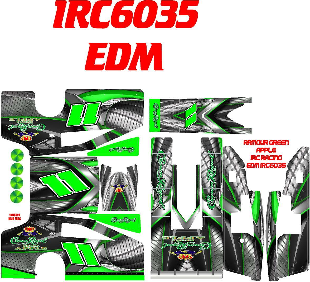1RC EDM WRAP SALVAS MUDBOSS 1X18 SCALE ARMOUR GREEN APPLE THEME WRAP KIT | eBay