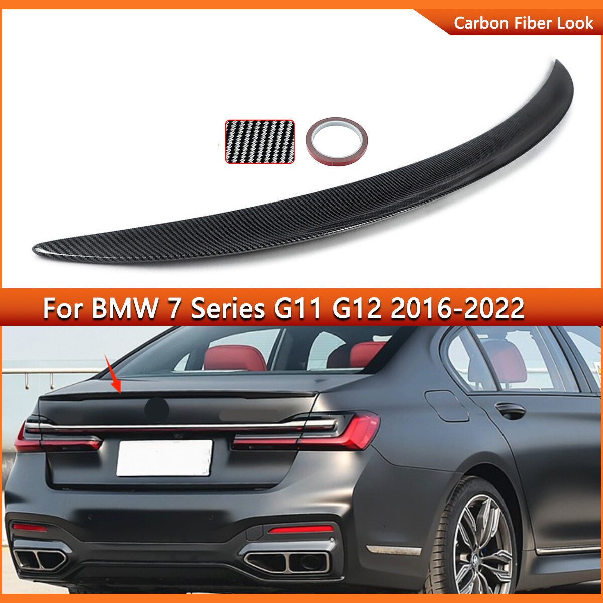 Rear Trunk Spoiler Wing For 2016-2022 BMW 7 Series G11 G12 740i 750i ...