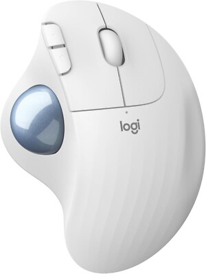 Logitech ERGO M575 Wireless Trackball - RARE Dark Blue Ball- Off-White ...