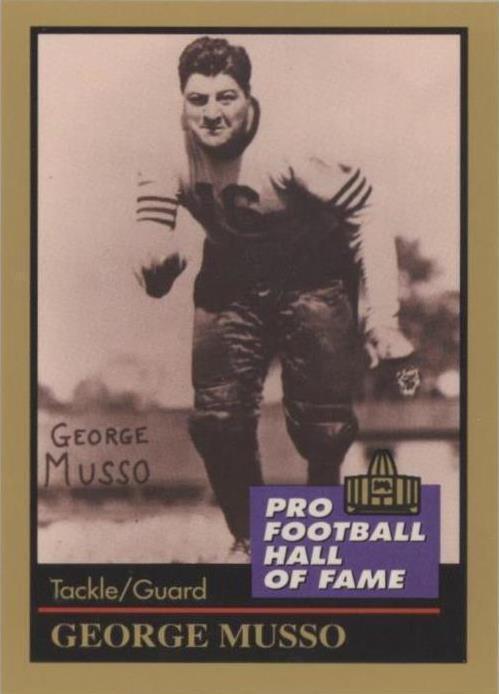 1991 Enor Pro Football Hall of Fame - George Musso #104 (RC) for sale ...