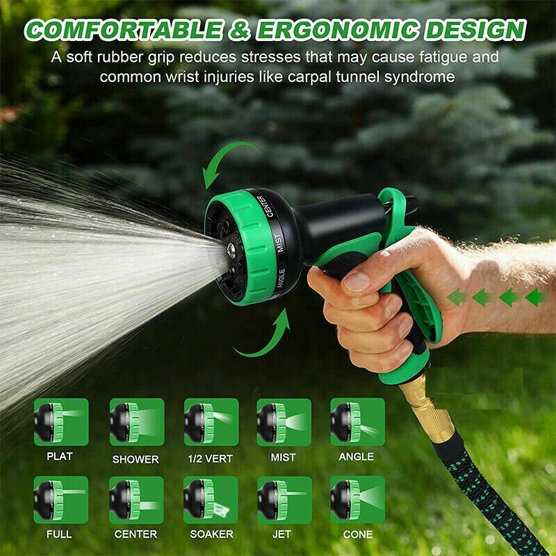 NEW Heavy Duty Flexible Expandable Garden Magic Water Hose Pipe With ...