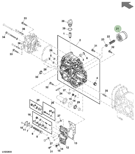 Genuine John Deere Tractor Oil Filter LVU800097 2520 2720 2027R 2032R ...