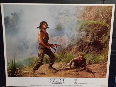 Lobby Card 1985 RAMBO FIRST BLOOD II Sylvester Stallone POW Andy Wood ...
