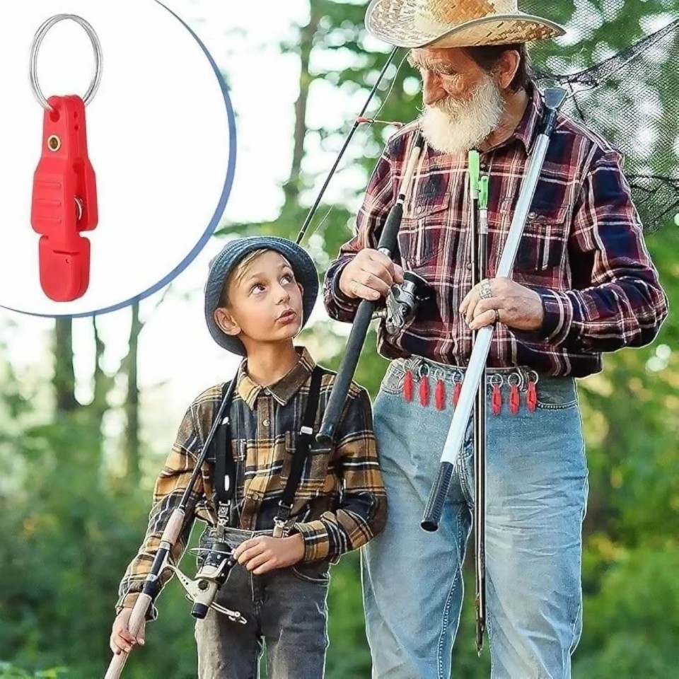 10* Red Quick-Release Clips For Fishing Line In Seawater And Freshwater ...