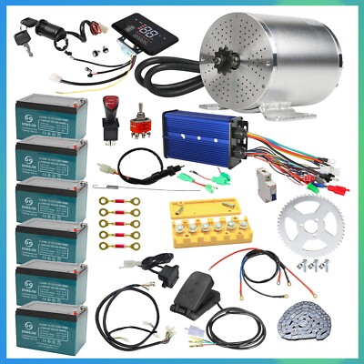 72V 3000W Motor & Controller Battery Full Kit For Go Kart ATV Quad ...