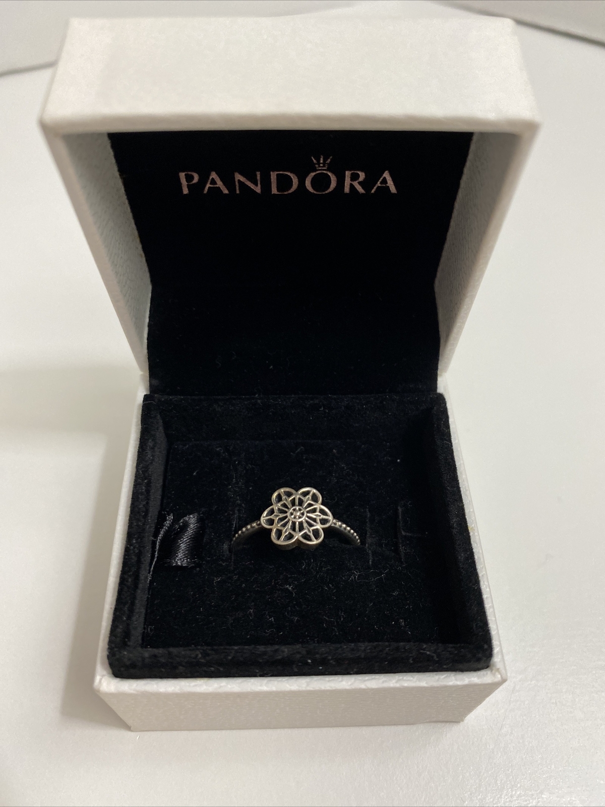 Pandora Flower Dreamcatcher Ring Size 5.5 - Gem
