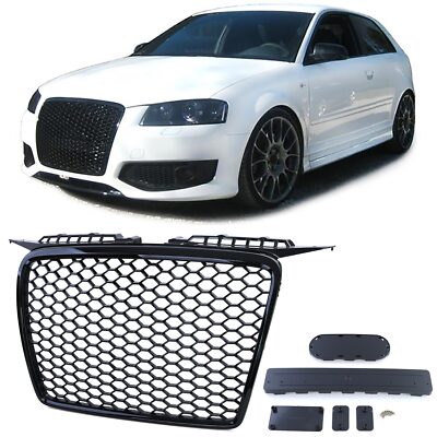 For Audi A3 8P 2005-2008 Radiator Grill Sport Grill Honeycomb Mesh ...