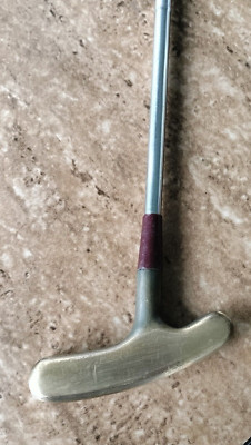 Vintage Brass Putter Eagle Eye Bulls Eye Golf Pride Grip 34.5 in Length ...