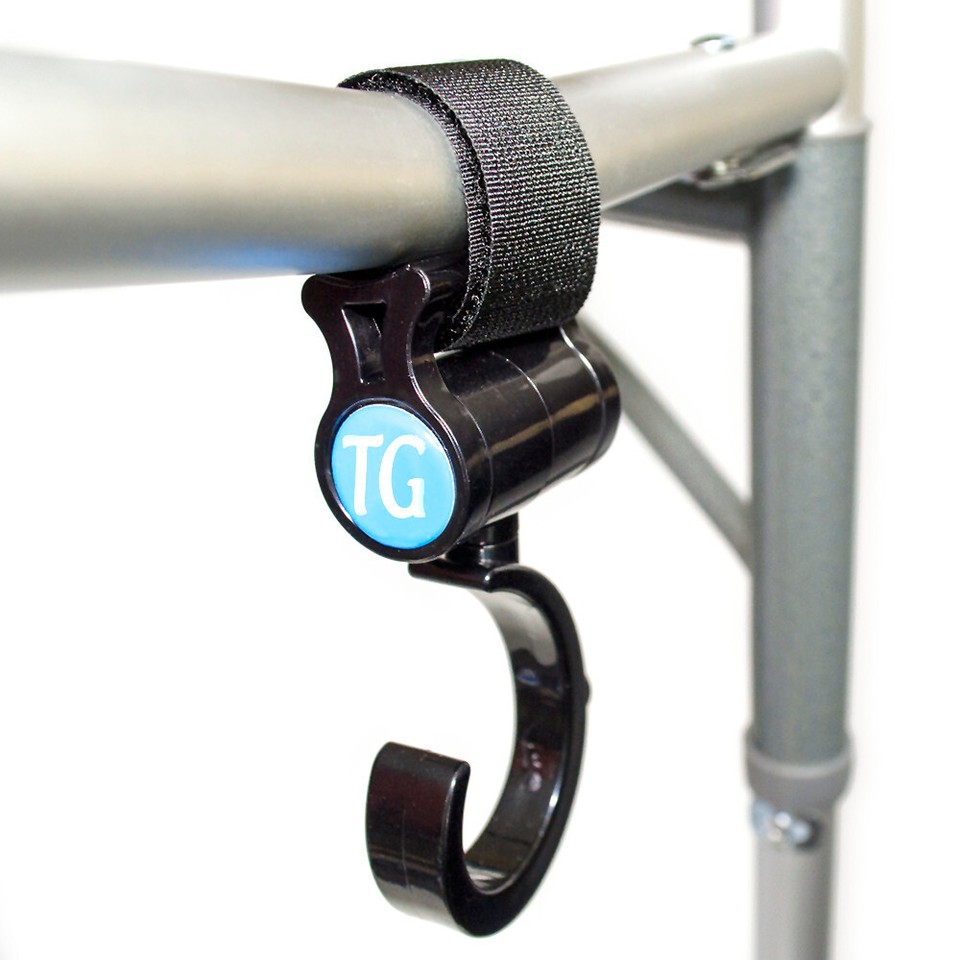 Walker/Rollator/Crutch Universal Multi-Purpose Hooks - Black - 1 Pair ...