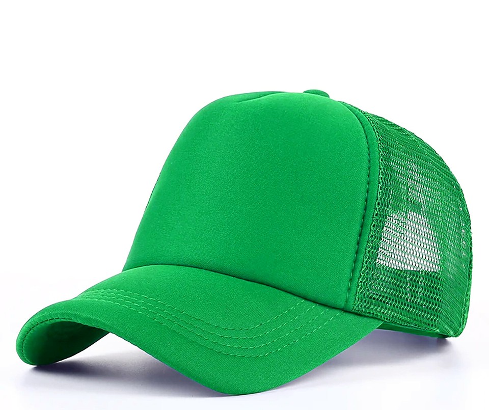 Trucker Hat Foam Mesh Baseball Cap Snapback Adjustable Plain Solid Men ...