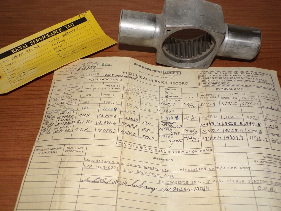 206-011-113-103 Bell 206 Main Rotor Hub Trunnion | eBay