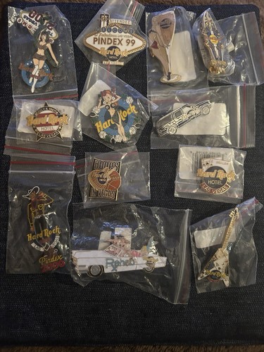 Hard Rock Hotel Las Vegas Pin Lot, Girls, Pindex & Guitar Pins - 12 ...