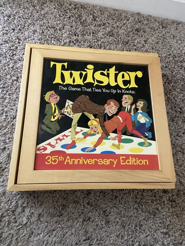 Twister 35th Anniversary Edition Wooden Box Party Game Nostalgia Tin ...