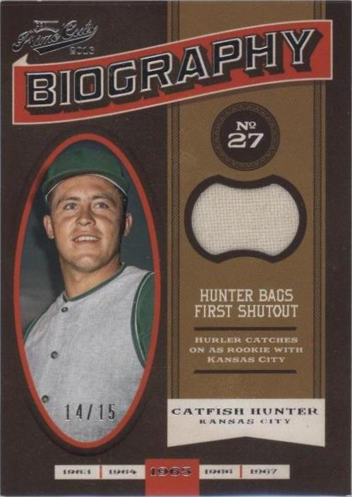 2016 Panini Prime Cuts - Biography Relics Catfish Hunter #BIO-CH /15 ...