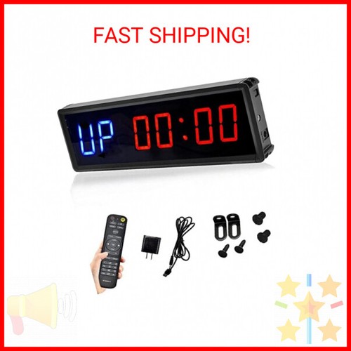 LED Interval Timer Count Down/Up Clock Stopwatch with Remote for Home ...