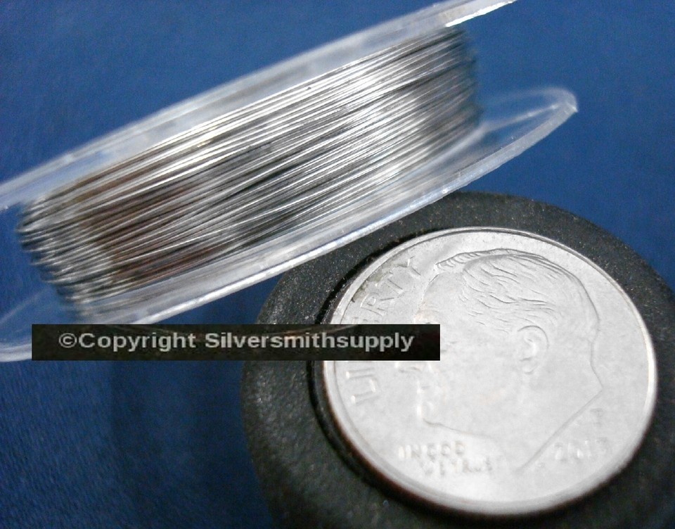 30ga Silver plated copper round wire .3mm .012 create wire wrapped ...