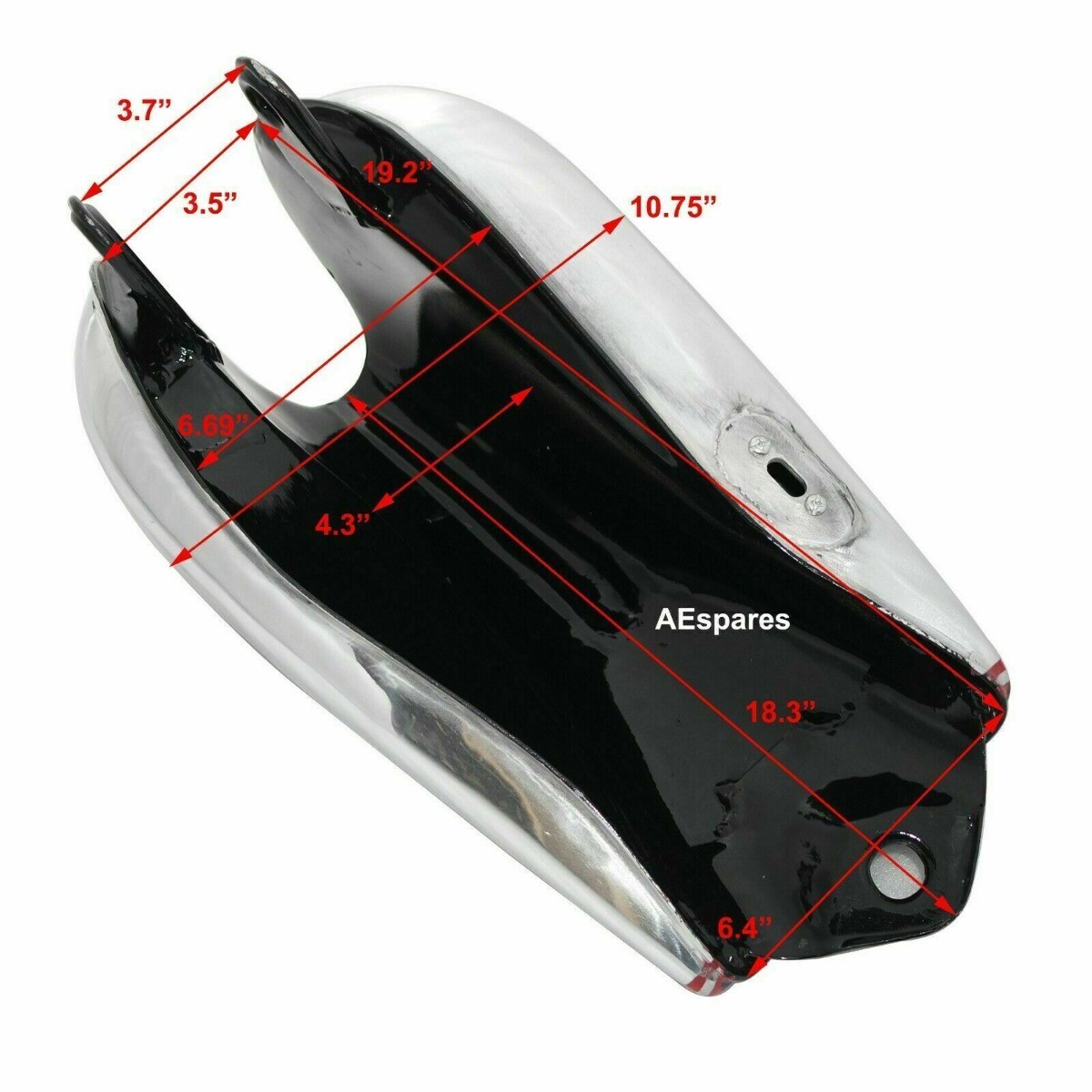 For YAMAHA XT500 TT500 Black Aluminum Buff Polish Fuel Petrol Gas Tank ...