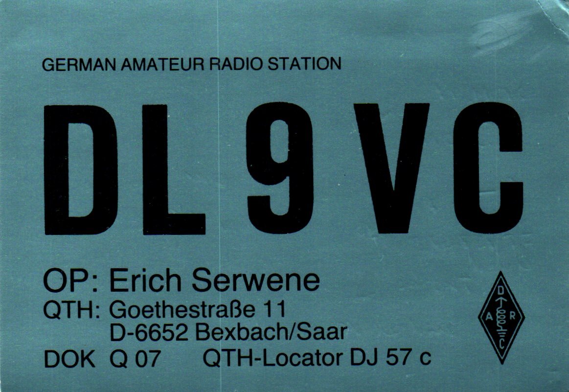 German Amateur Radio Station Germany DL9VC QSL Radio Card Postcard | eBay