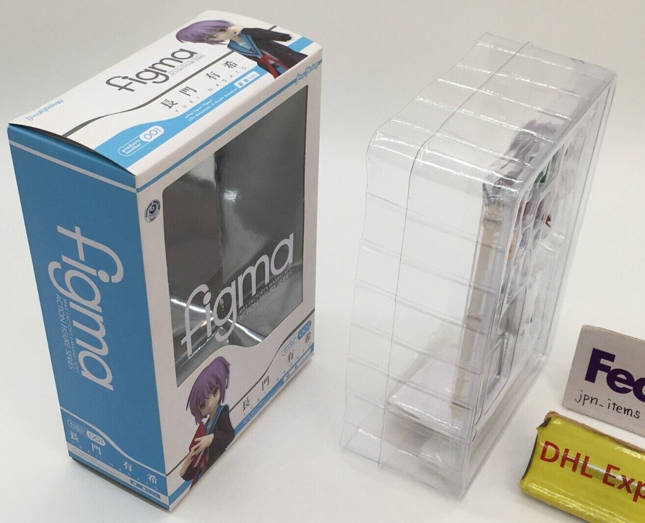 Yuki Nagato figma 001 The Melancholy of Haruhi Suzumiya Figure Open Box ...