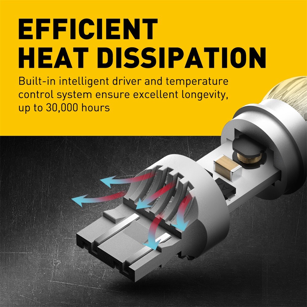 AUXITO 2PCS T20 7440 7443 Amber LED CAR Turn Signal Light Indicator ...