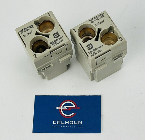 HARTING 09140022753 & 09140022651 Rectangular Han Module 2Way 100A ...