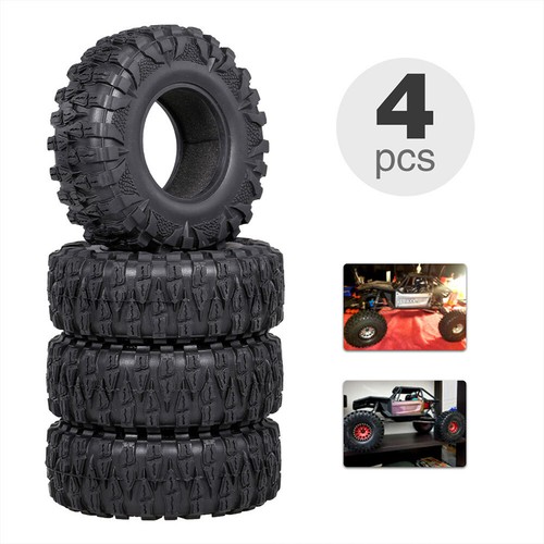 4x 2.2 inch Rubber Wheel Tires For 1/10 RC Rock Crawler Traxxas TRX4 ...