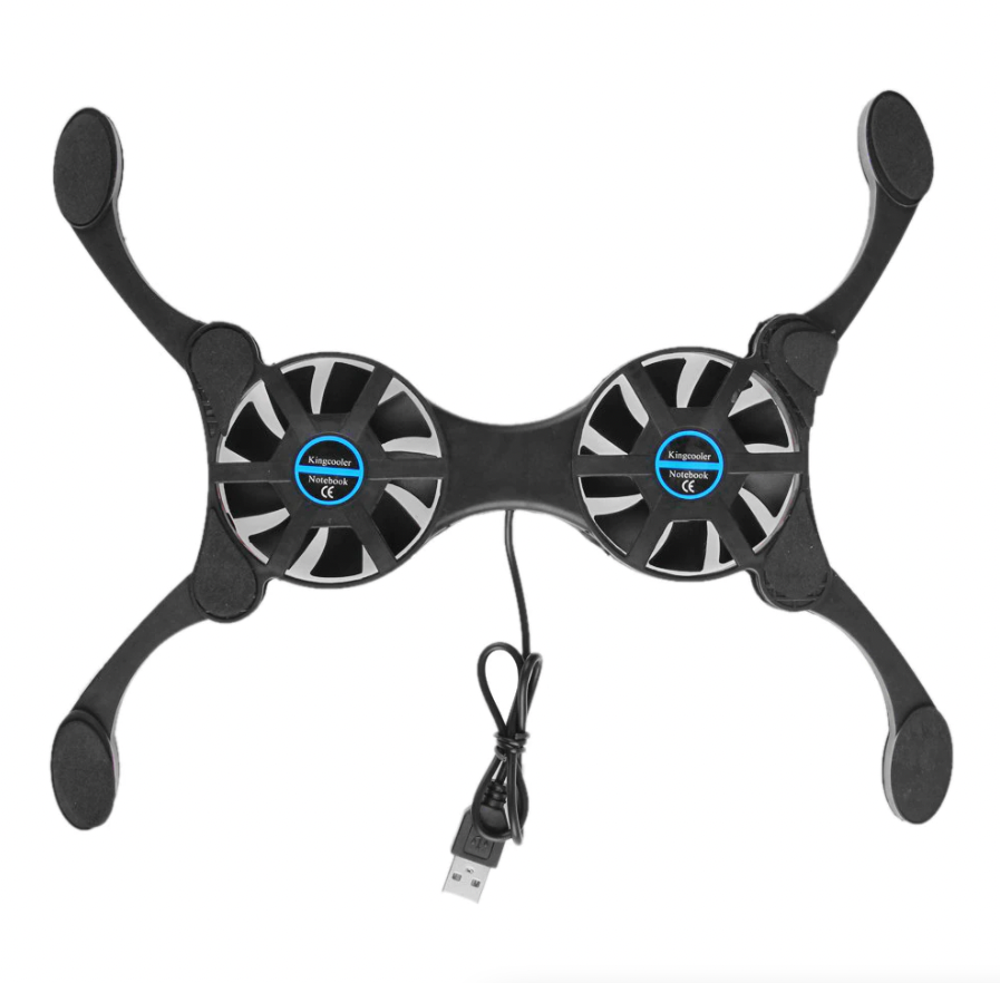 Dual USB Cooling Fan Pad Foldable Slim Fans Cooler Stand For Laptop PC ...