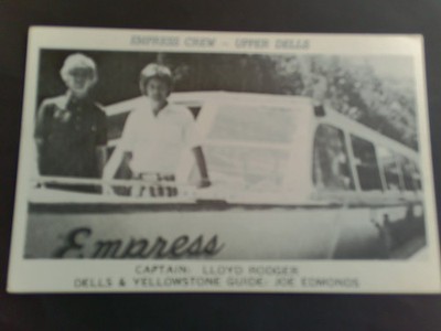 POSTCARD DELLS YELLOWSTONE EMPRESS BOAT CREW LLOYD RODGER JOE EDMONDS ...