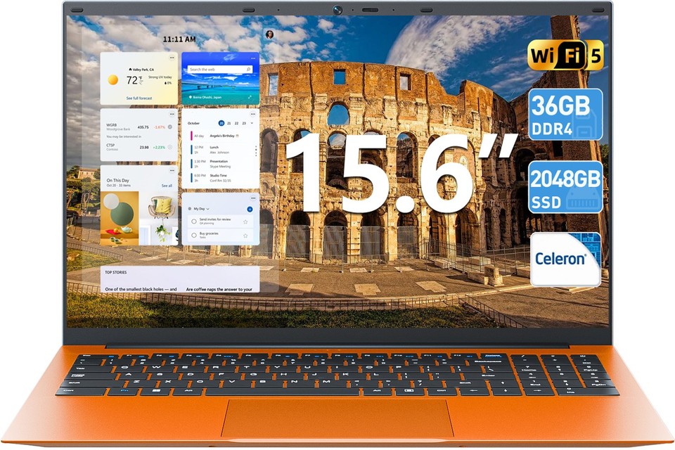 SGIN 15.6/18.5 Inch Laptops 128GB 1TB 2TB ROM Celeron N5095 Quad Core ...