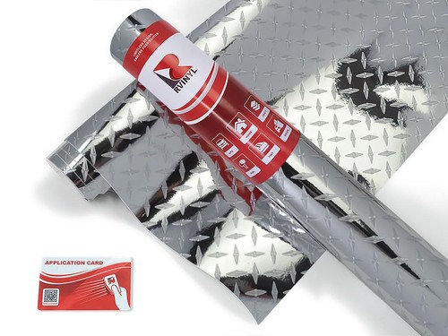 Rwraps Graphic Film Vinyl Simple Curve Wrap Sheet Roll Diamond Plate ...
