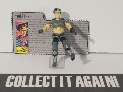GI Joe 1986 ARAH Thrasher Cobra Dreadnok v1 #08a loose with file card | eBay