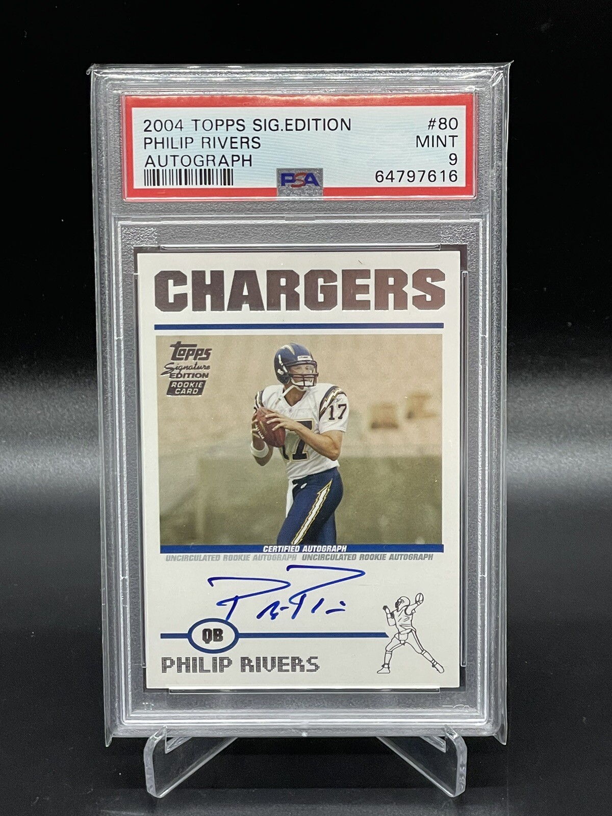 2004 Philip Rivers Topps Autograph Auto /299 RC Rookie PSA 9 Mint | eBay