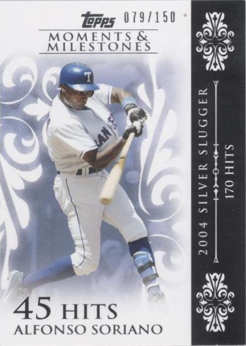 2008 Topps Moments & Milestones - Alfonso Soriano #56-45 2004 Silver ...