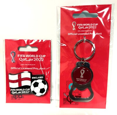 FIFA WORLD CUP 2022 QATAR ENGLAND MAGNET & BOTTLE OPENER KEY CHAIN FREE ...