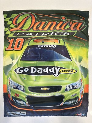 Danica Patrick #10 Go Daddy 34” X 28” Wall Hanging Banner / Flag 2013 ...