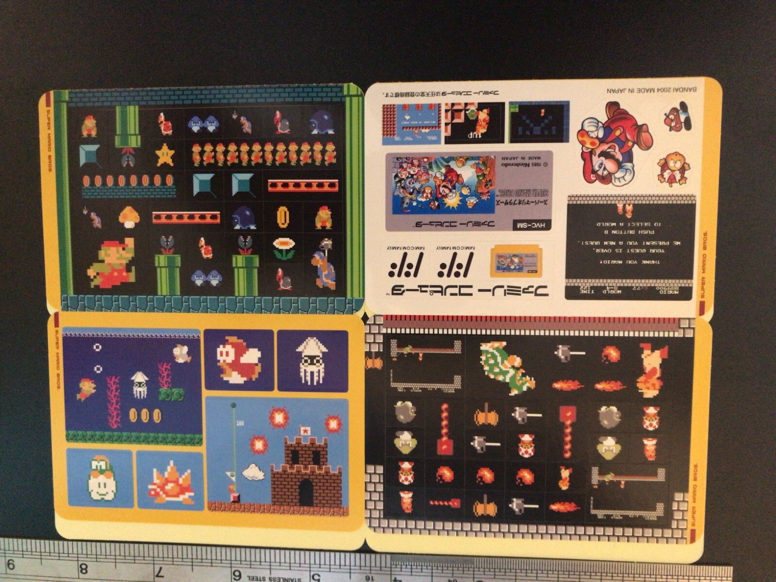 Super Mario Brothers Super Famicom sticker very rare 1983 History Book ...