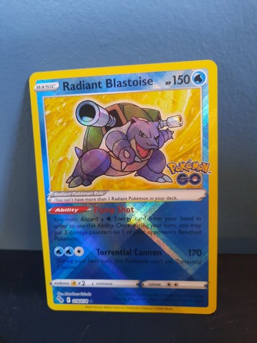 Pokémon TCG Radiant Blastoise Pokemon GO 018/078 Holo Radiant Rare ...
