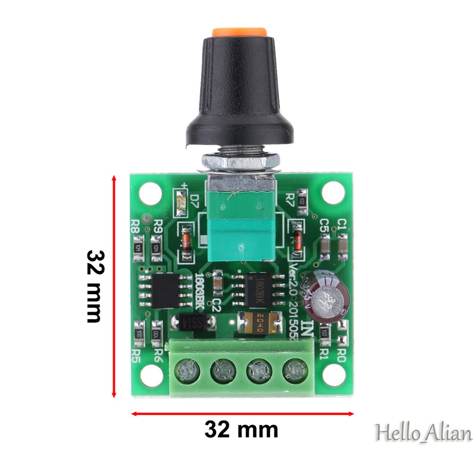 Low Voltage DC 3V 5V 6V 9V 12V 2A PWM DC Motor Pump Speed Controller ...
