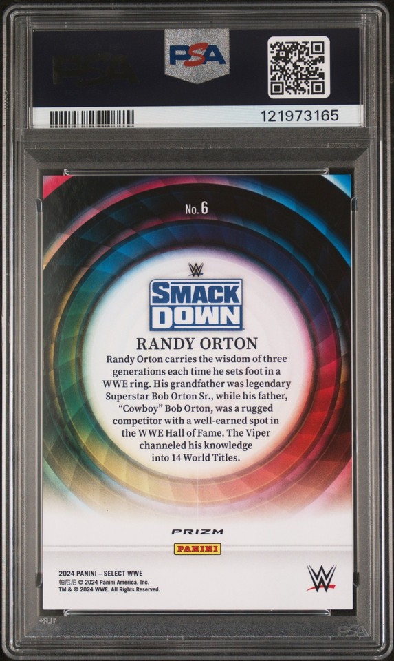 2024 PANINI SELECT WWE COLOR WHEEL #6 RANDY ORTON PSA 10 | eBay