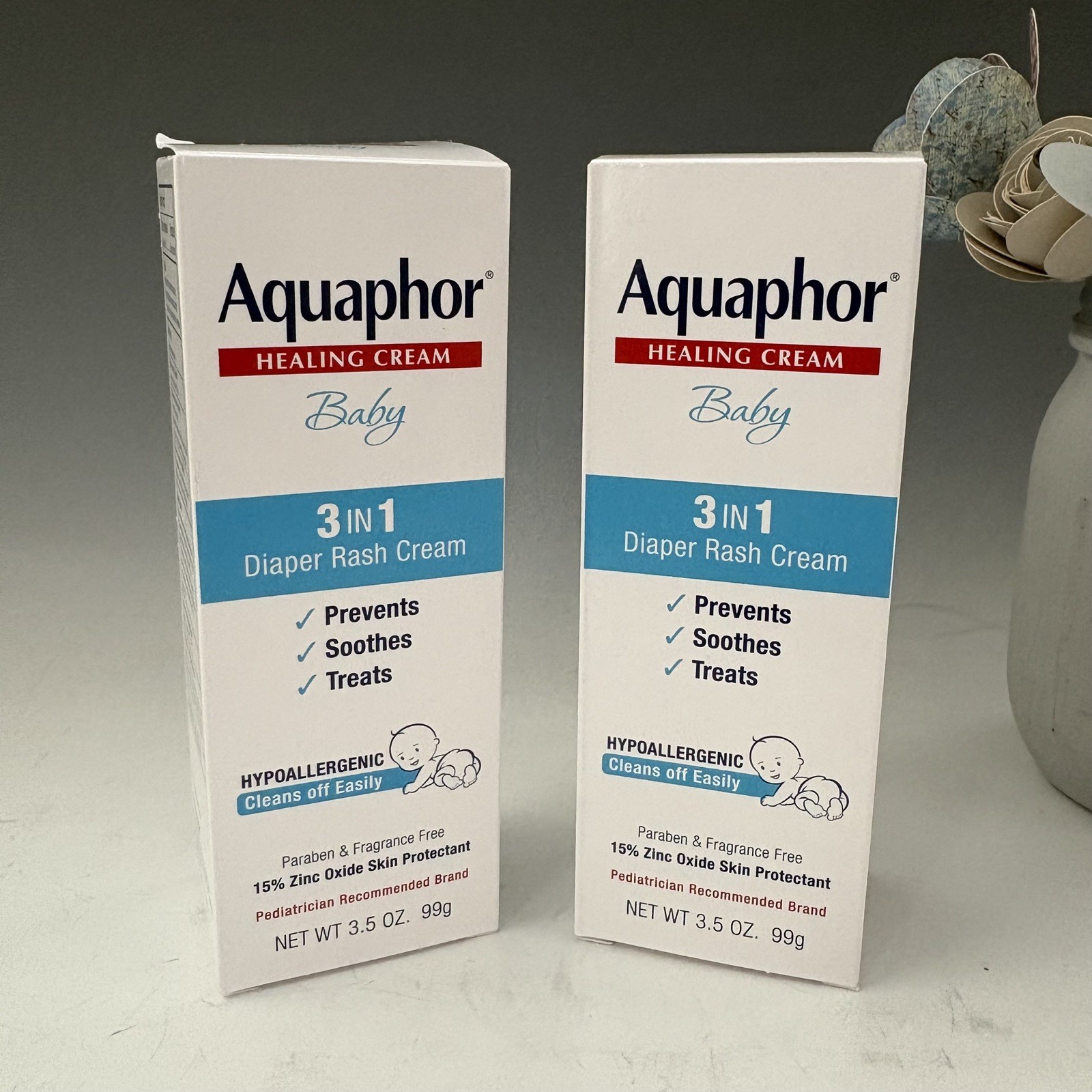 Aquaphor Baby Healing Cream 3 in 1 diaper Rash Cream x2 Exp 9/27 SEALED ...