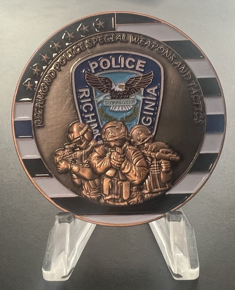 Richmond Police SWAT Challenge Coin Bronze Virginia State VSP 30 Made ...