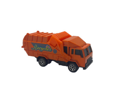 Hot Wheels 1991 Recycler Garbage Truck Orange Working Front Loader | eBay