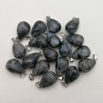 Natural Stone 50pcs ShimmerStone Water Drop Shape Pendant Bead Jewelry ...