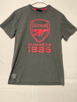 Official Licensed Arsenal Brand Arsenal Gunners 1886 Shirt Gray Size S ...