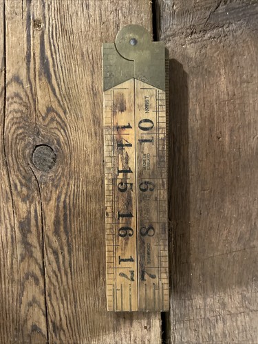 Antique Rabone #1167 Wooden Folding Ruler, Boxwood, Brass 24in | eBay