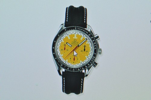 omega speedmaster reduced Schumacher hands 175.0032 3510.12.00 yellow ...