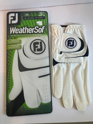 Footjoy FJ Weathersof Men's Golf Glove NEW White Right Hand Med. LG | eBay