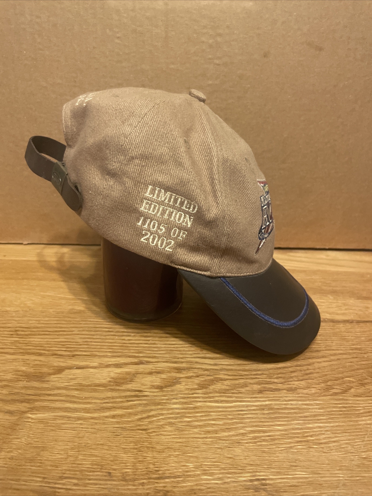 VTG NFR Wrangler National Finals Rodeo Hat Cap Las Vegas 2002 Leather W ...