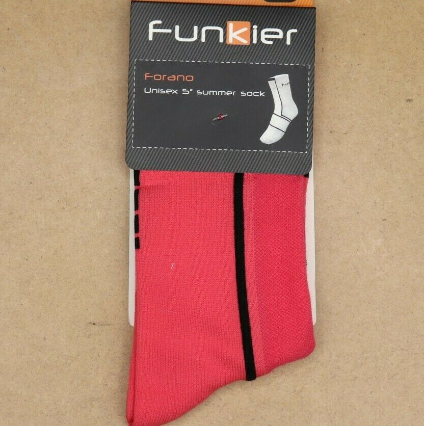 2 pack Funkier Forano cycling Socks N. yell, Blue, coral Sizes 10-13 ...